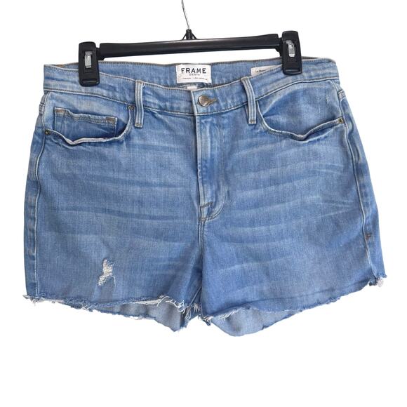 Frame Denim | Shorts | Frame Le Nouveau Straight Distressed Denim ...